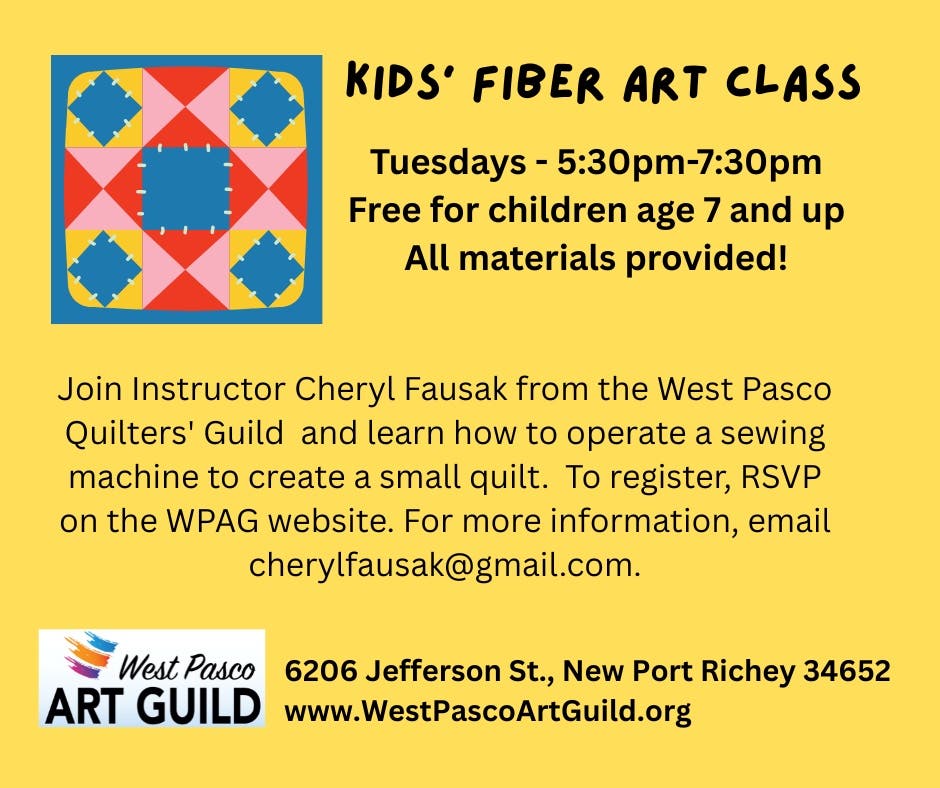 Oct 28 | Kids' Fiber Art Classes | New Port Richey, FL Patch