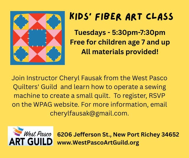 Oct 28 | Kids' Fiber Art Classes | New Port Richey, FL Patch