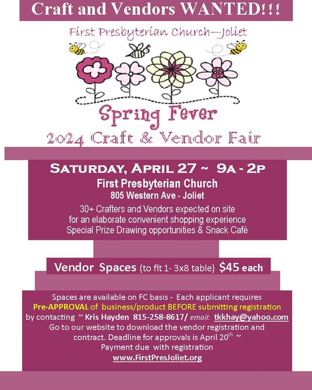 Apr 27 | Spring Fever - Craft & Vendor Fair - Crafters & Vendors Wanted ...