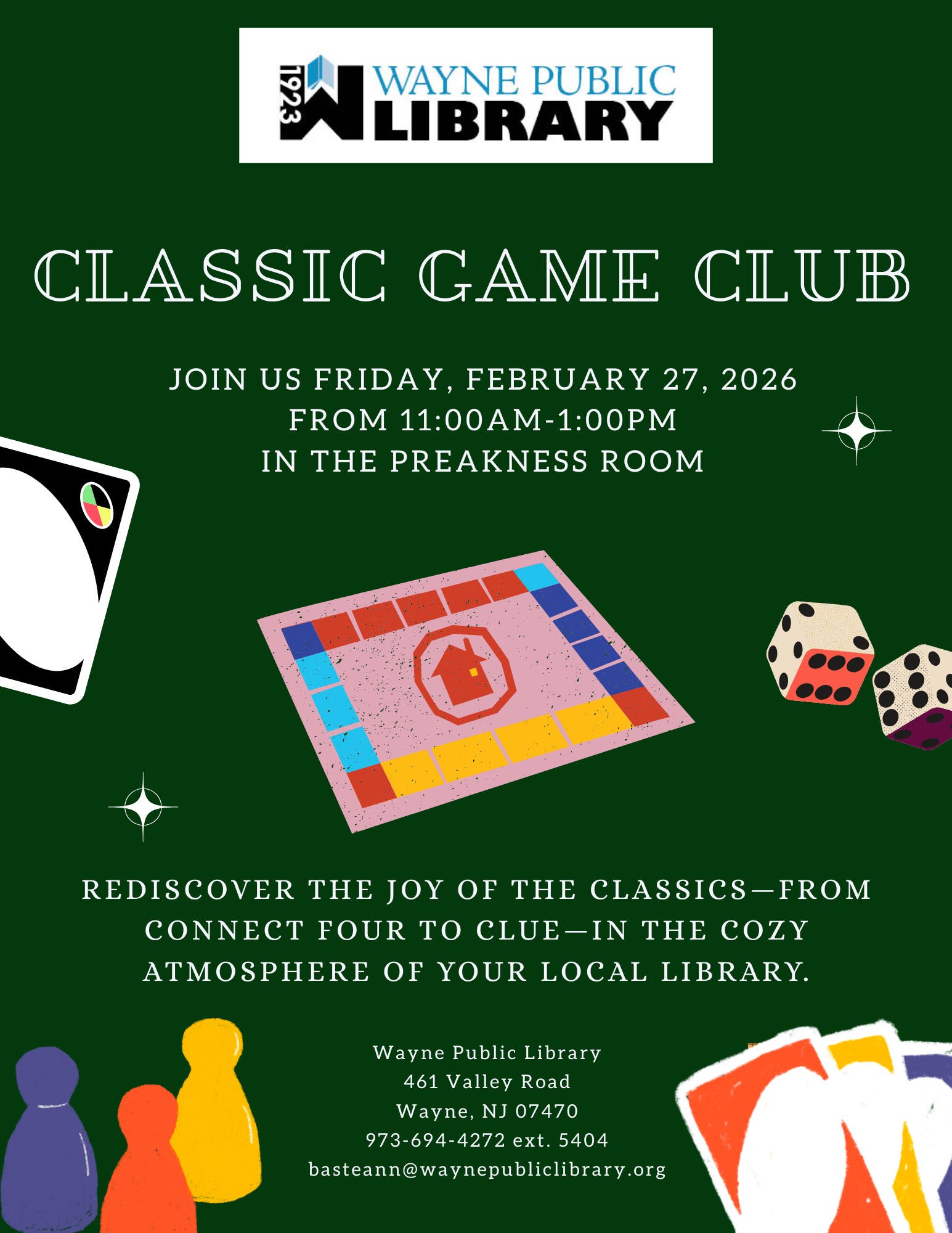 Feb 27 | Classic Game Club | Wayne, NJ Patch