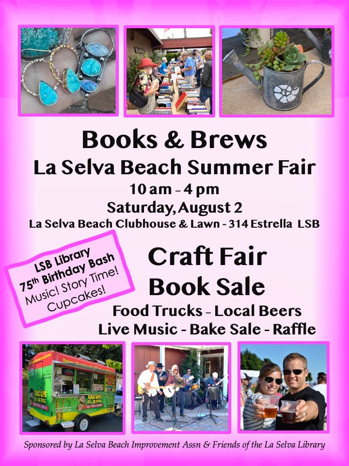 Aug 2 | Books & Brews La Selva Beach Summer Fair | Santa Cruz, CA Patch