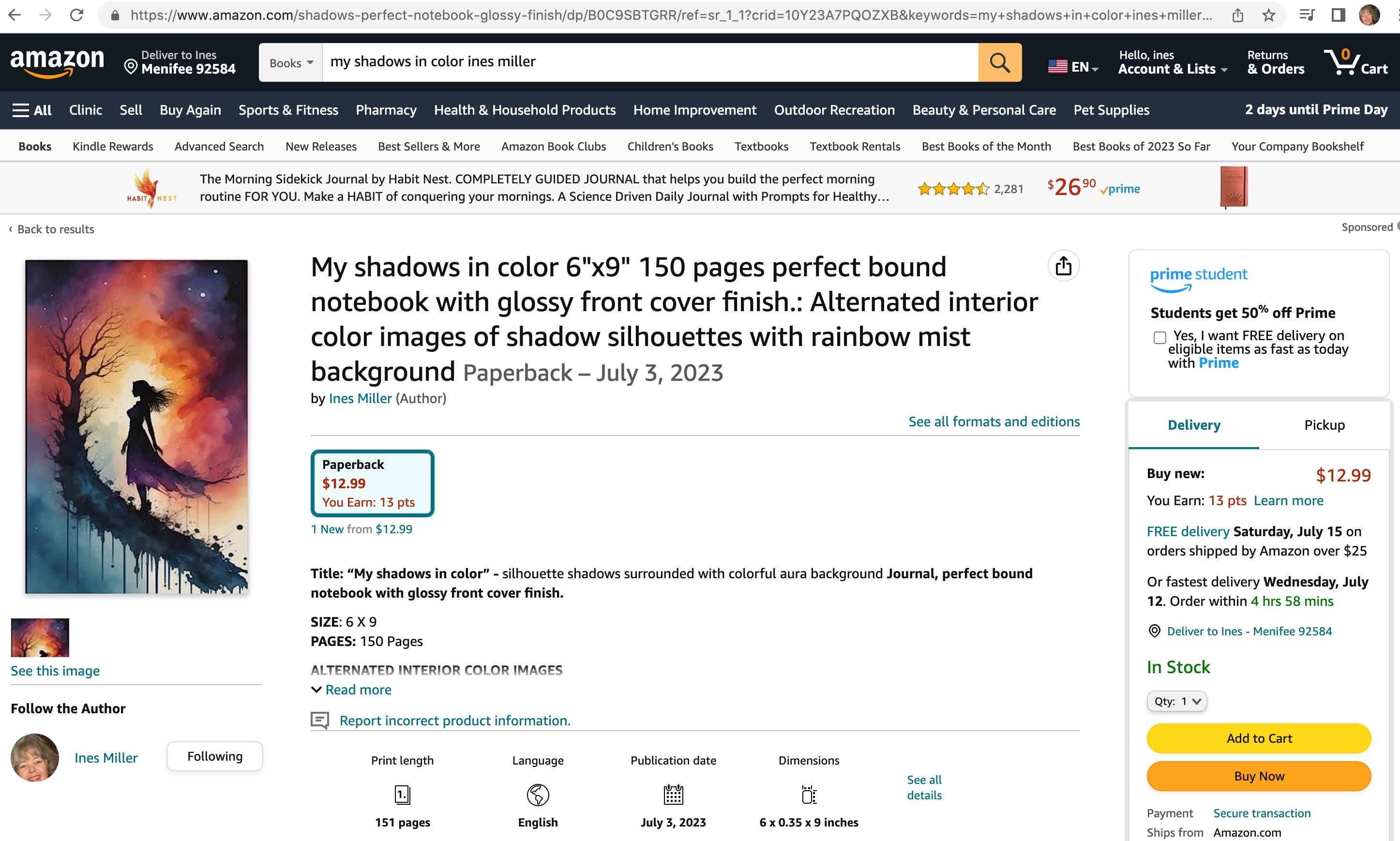 “My shadows in color” - silhouette shadows surrounded with colorful ...