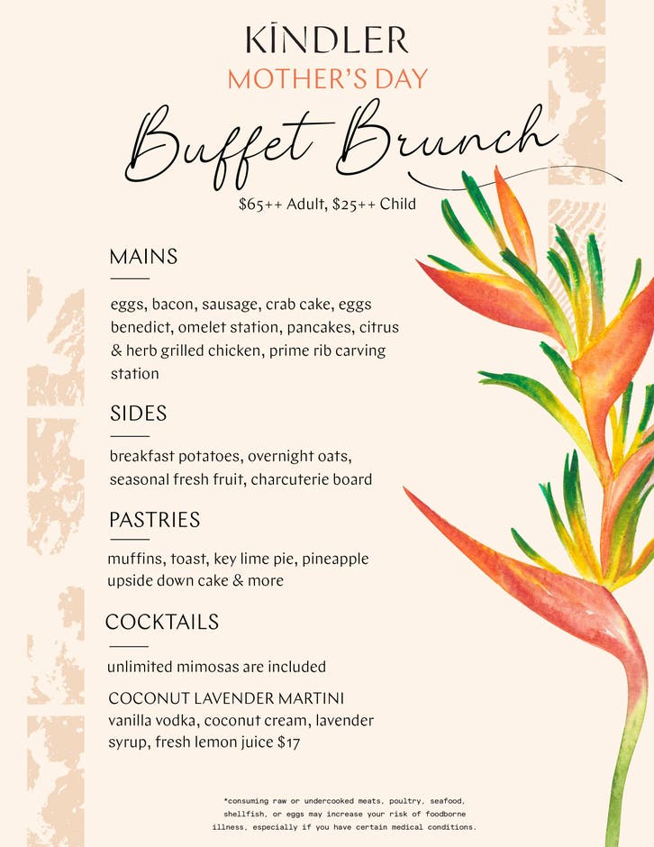 May 10 | Mother’s Day Brunch at Kindler Restaurant | Miami, FL Patch