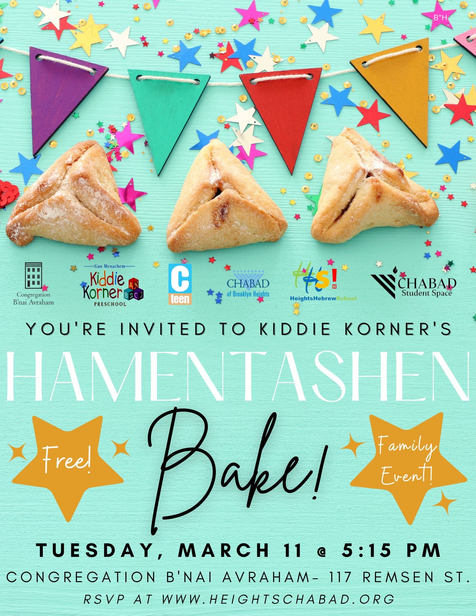 Mar 11 | Family Hamentashen Bake | Brooklyn Heights, NY Patch