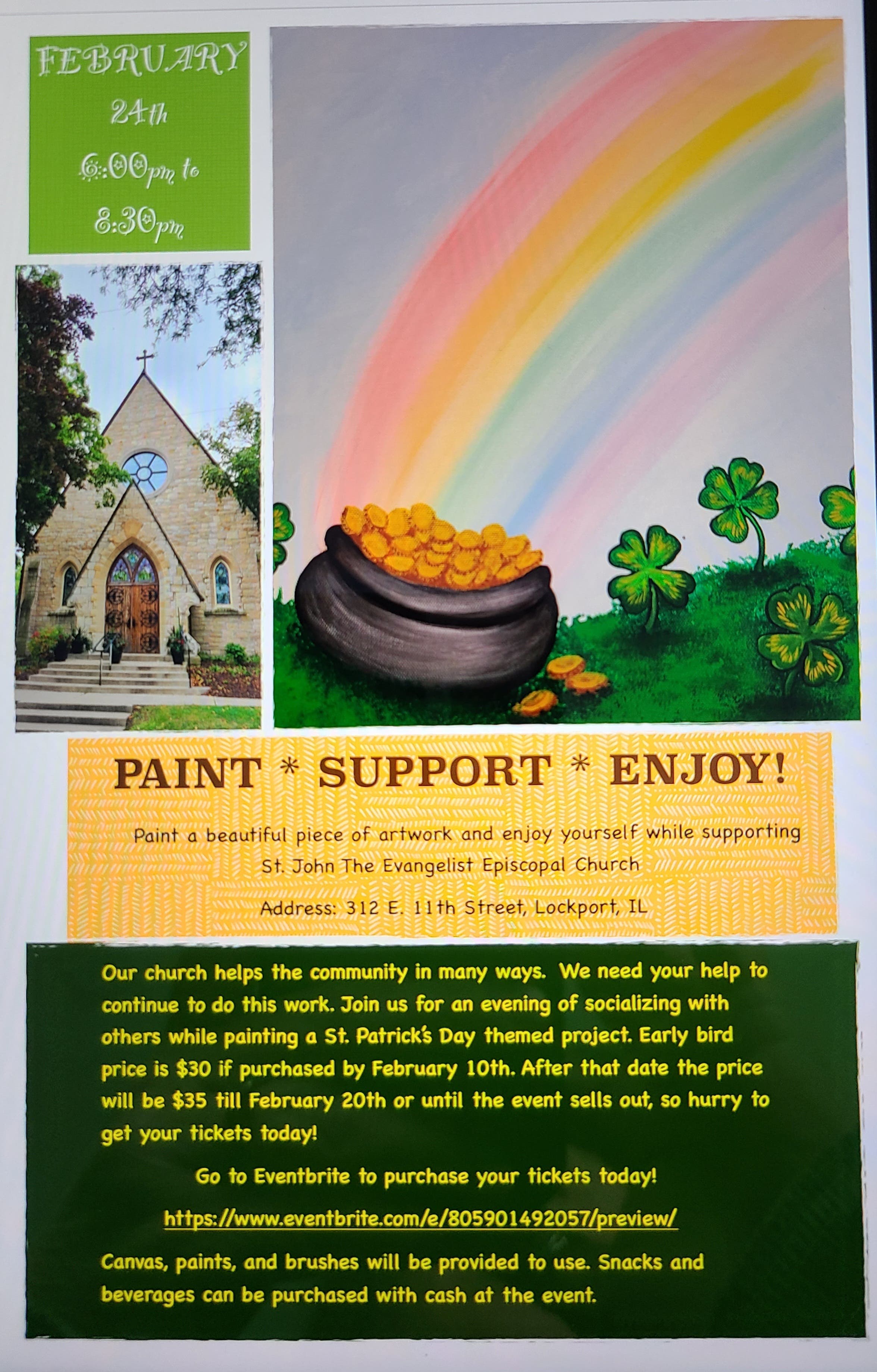 Feb 24 | St. Patrick's Day Painting Event | Homer Glen, IL Patch