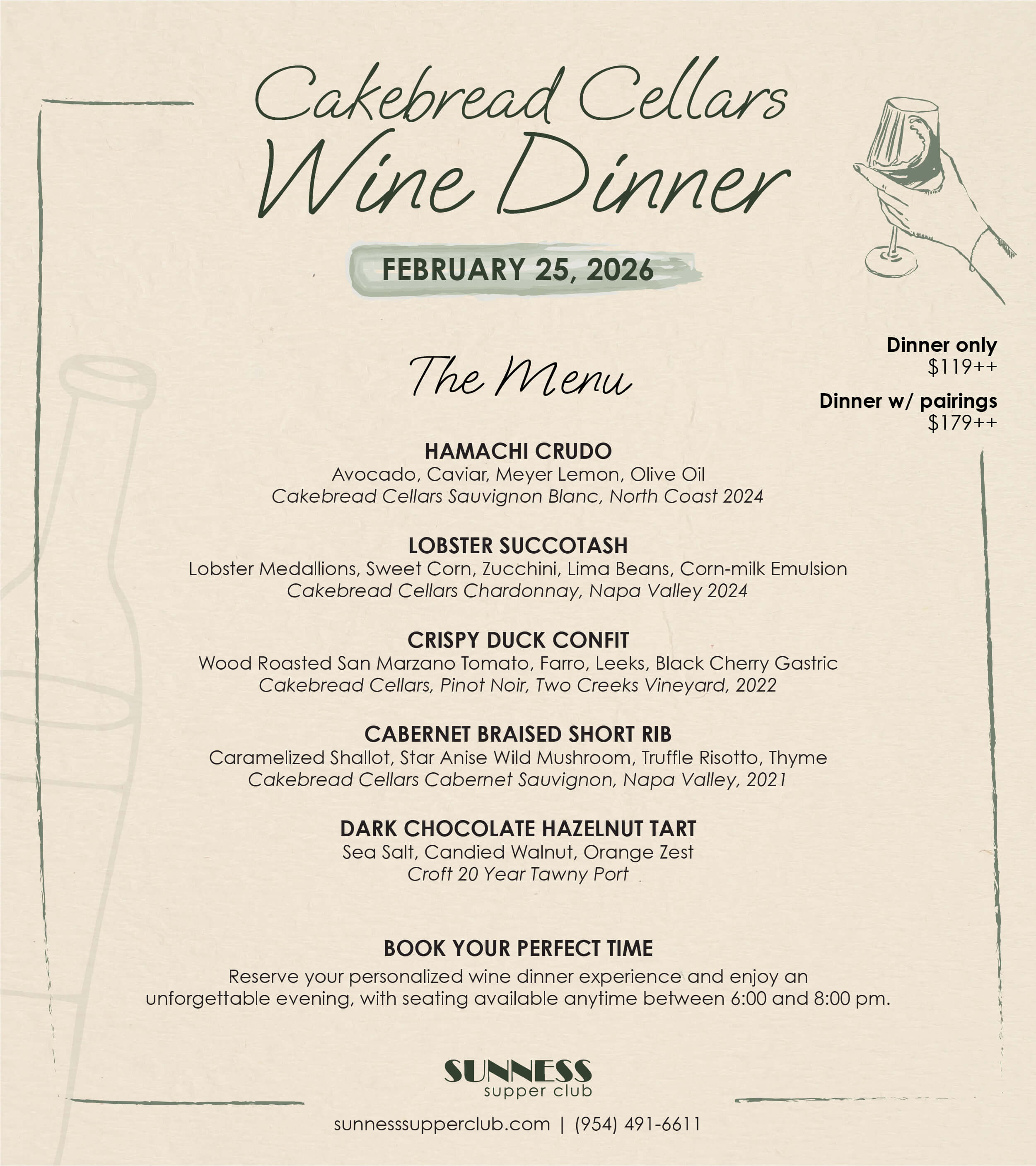 Feb 25 | Cakebread Cellars Wine Tasting & Pairing Dinner | Miami, FL Patch