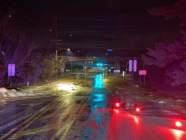 Water Main Break At Valley Forge and Swedesford Roads, Tredyffrin ...