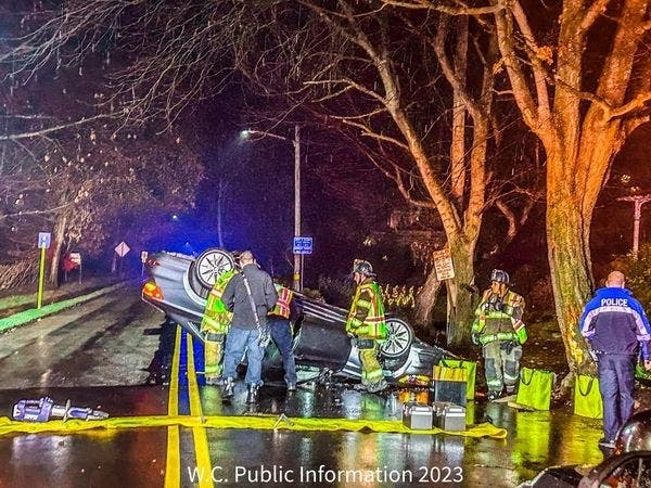Driver Entrapped In A One-Vehicle Crash In West Chester: PD | West ...