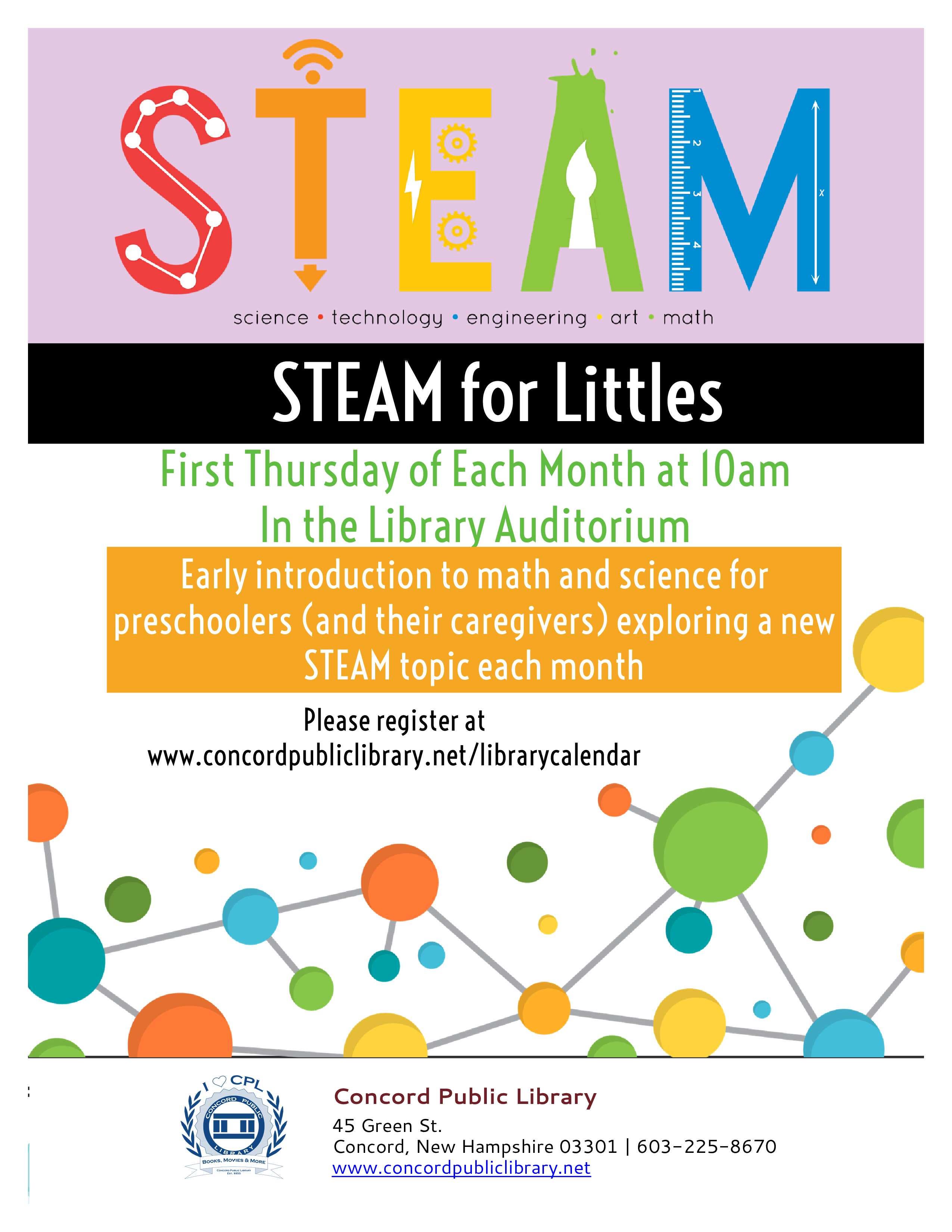 Oct 3 | STEAM for Littles | Concord, NH Patch