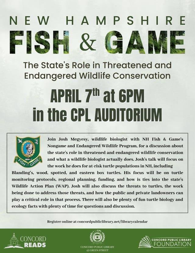 Apr 7 | New Hampshire Fish & Game | Concord, NH Patch