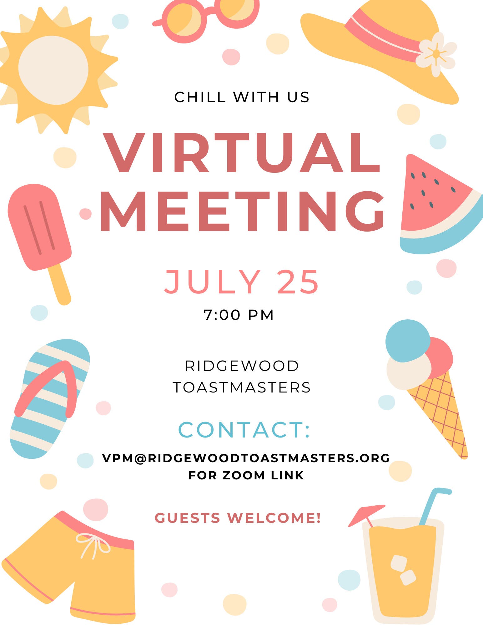 Jul 25 | Ridgewood Toastmasters July Meeting | Ridgewood, NJ Patch