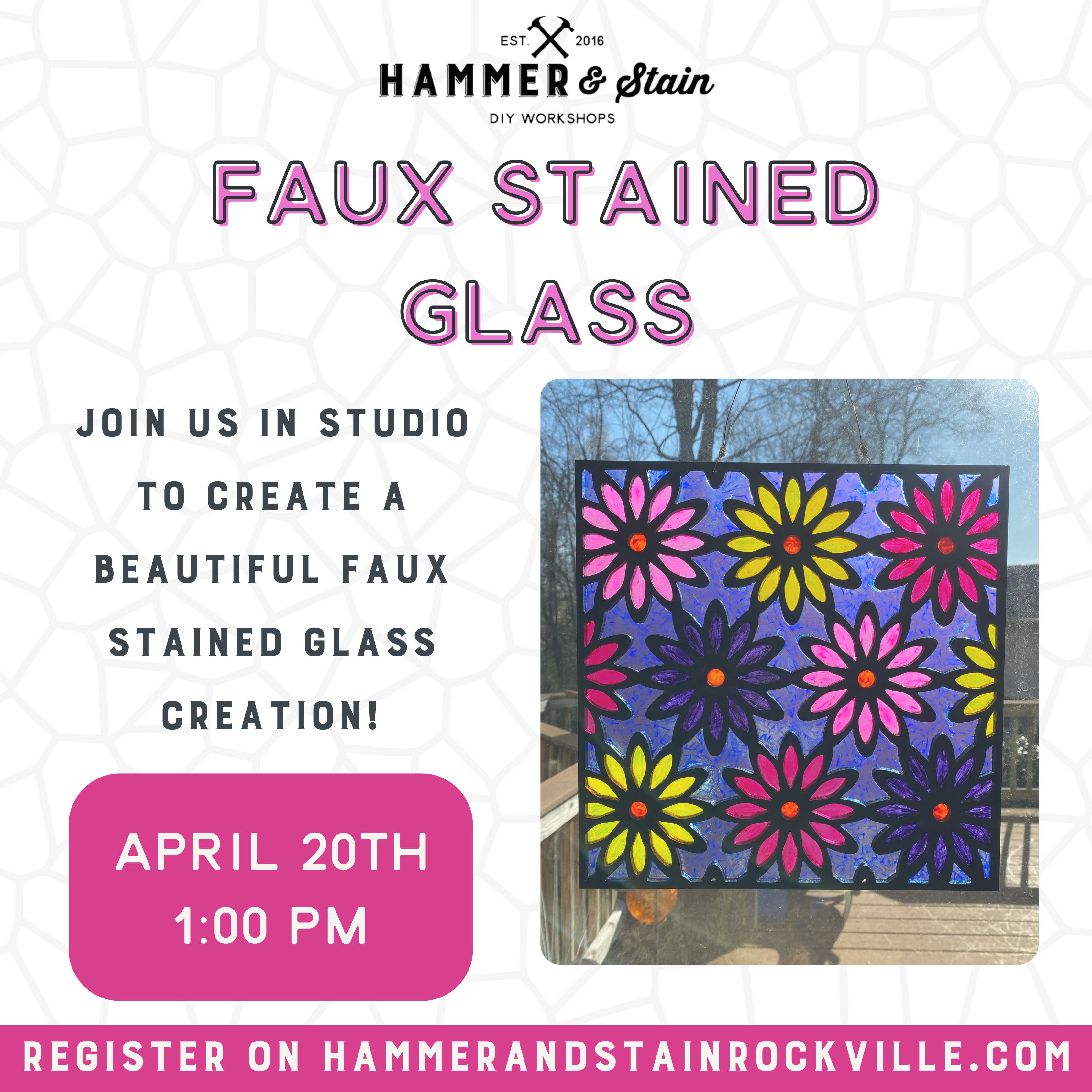 Apr 20 | 04.20.2024 (1pm) - Faux Stained Glass | Rockville, MD Patch