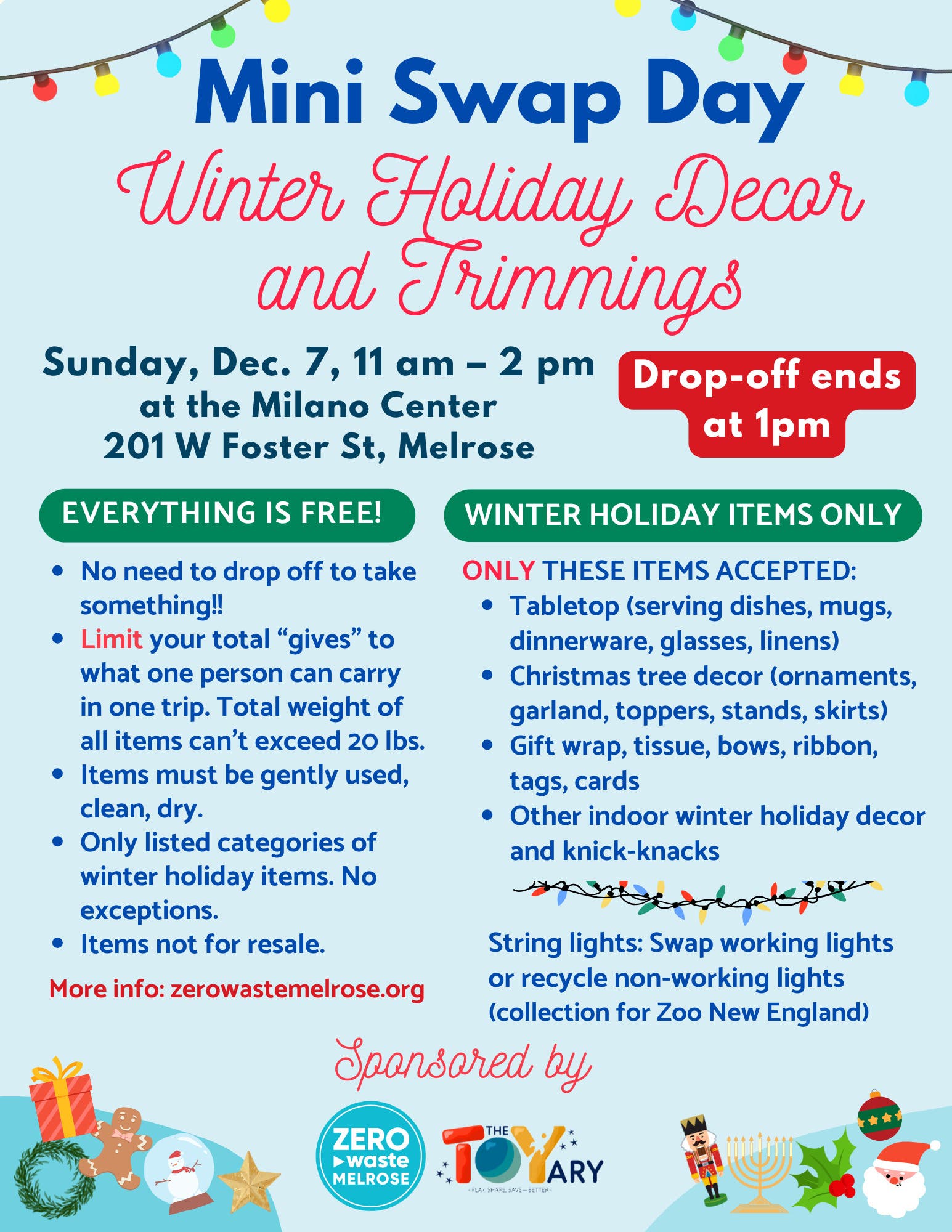 Dec 7 | Swap: Winter Holiday Decor and Trimmings | Melrose, MA Patch