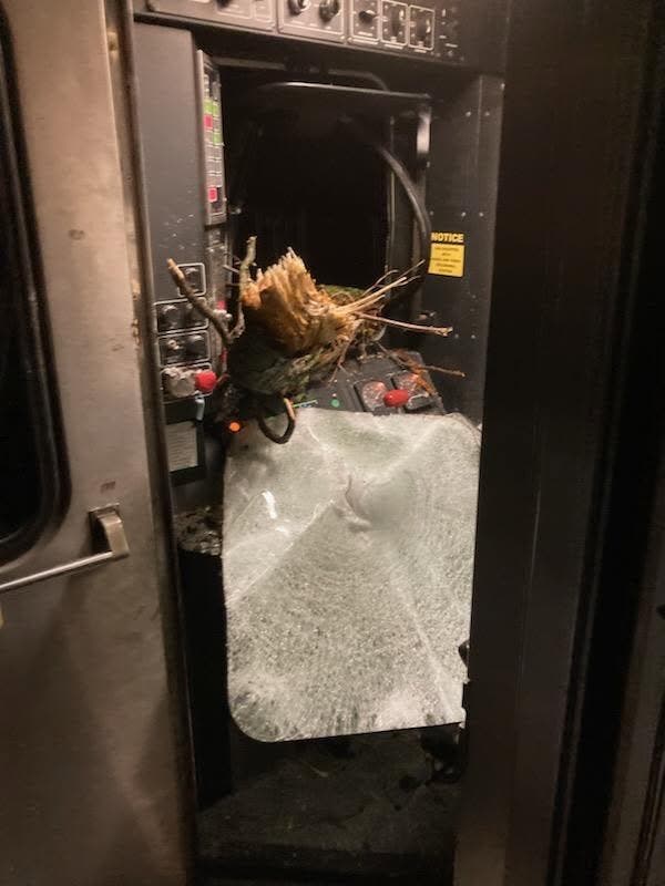 Violent Winds Send Tree Through NJ Transit Train Cab | Ocean City, NJ Patch