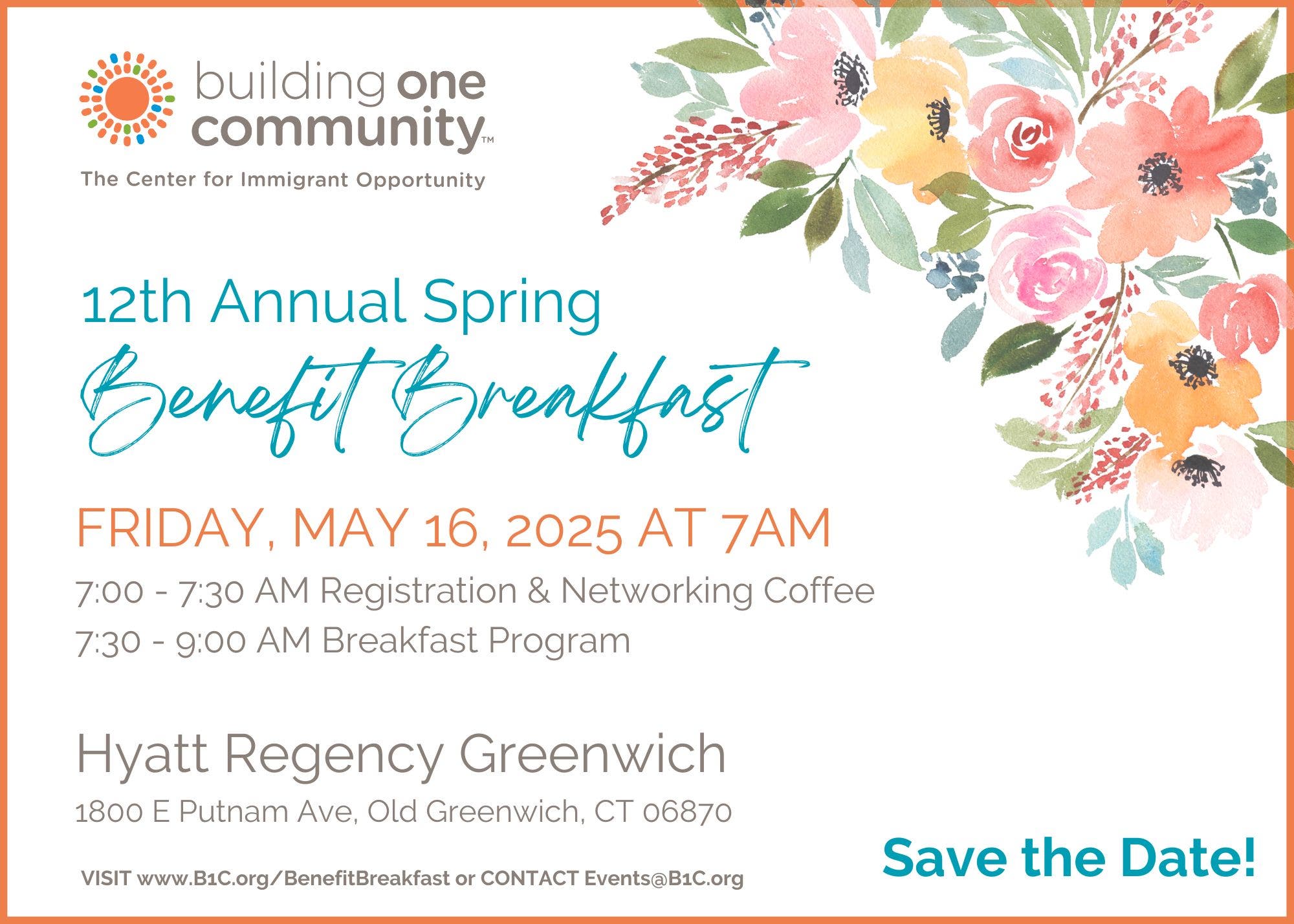 May 16 | B1C's 12th Annual Spring Benefit Breakfast | Stamford, CT Patch