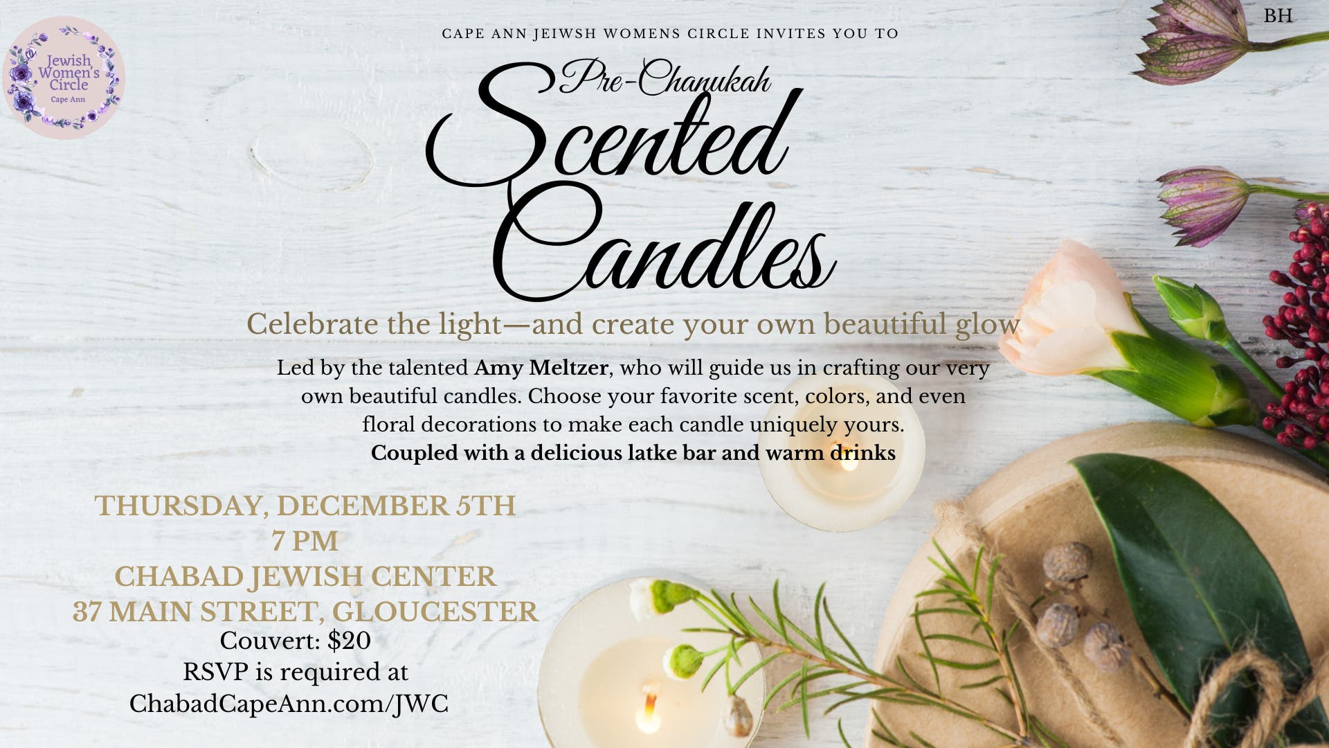 Dec 5 | Pre-Chanukah Scented Candles | Hamilton, MA Patch
