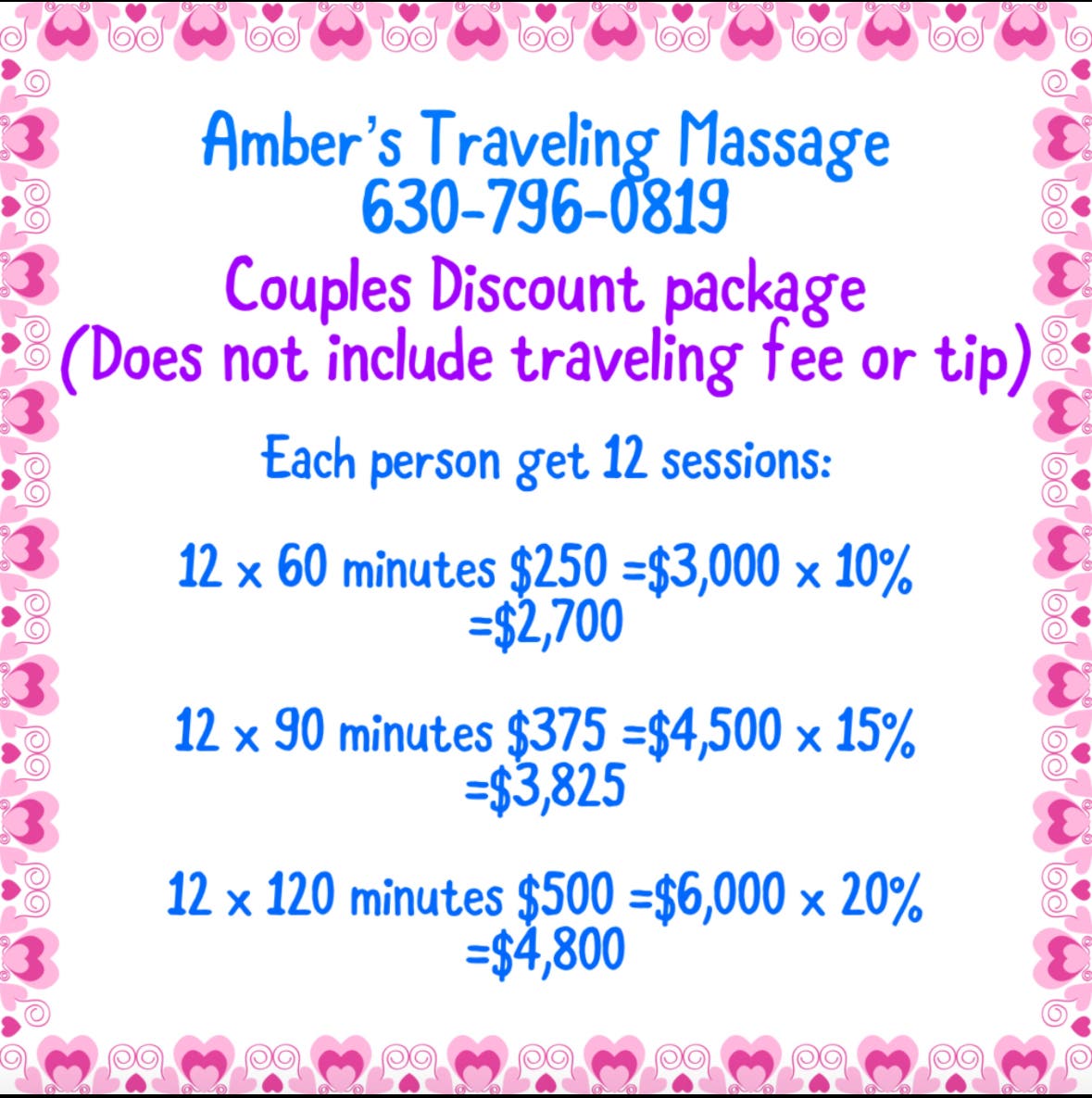 Last chance to purchase massage package with exclusive offers ...