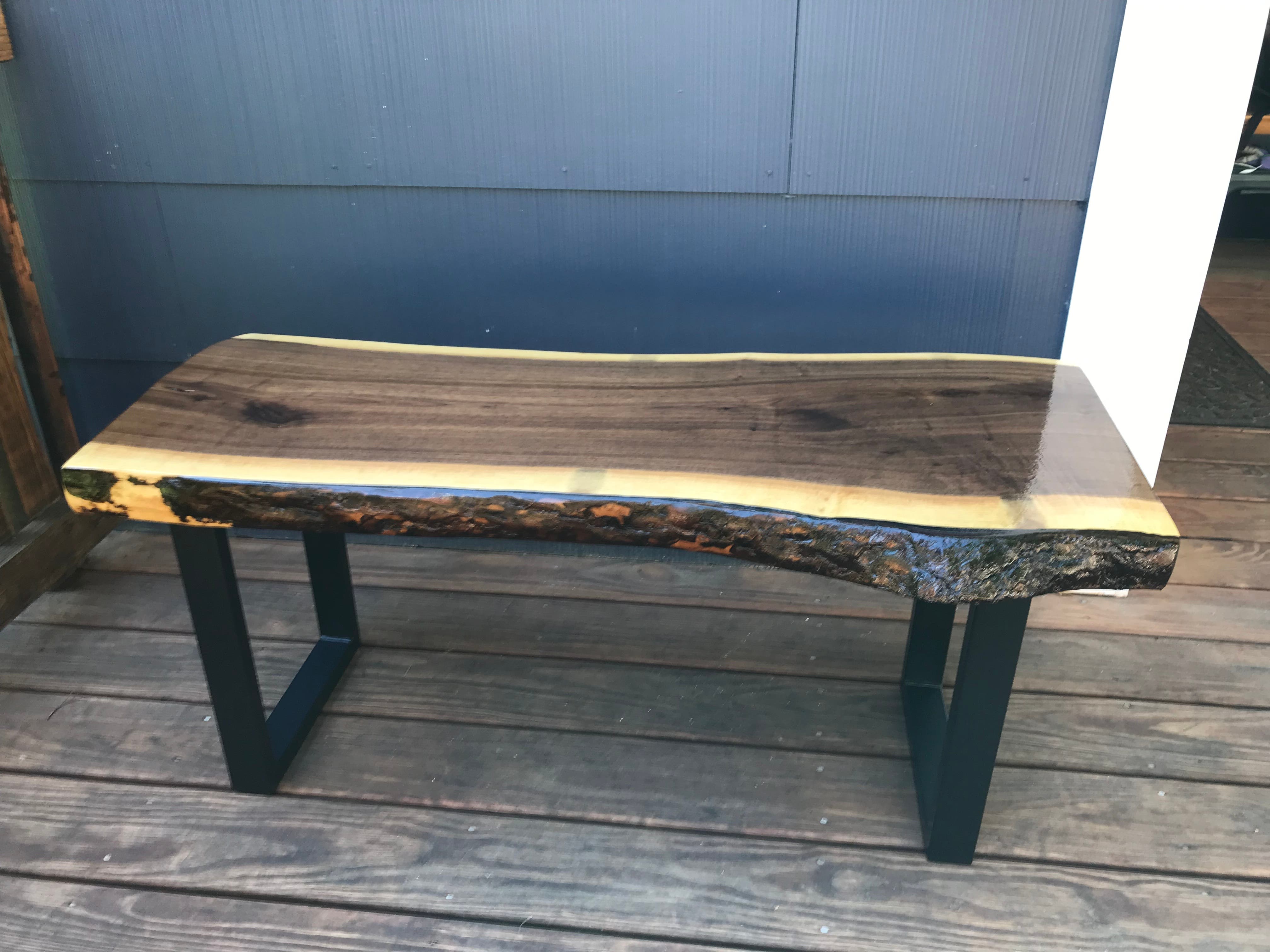 Live edge table/ bench - North Fork, NY Patch