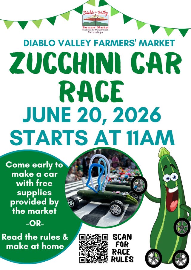 Jun 20 | Zucchini Car Race Returns to Diablo Valley Farmers' Market ...
