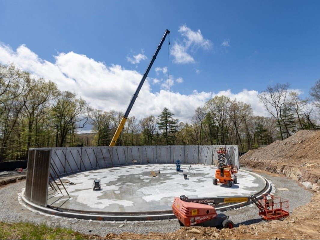 Massive Water Tank Project's Walls Erected In Avon: CT Water | Avon, CT ...