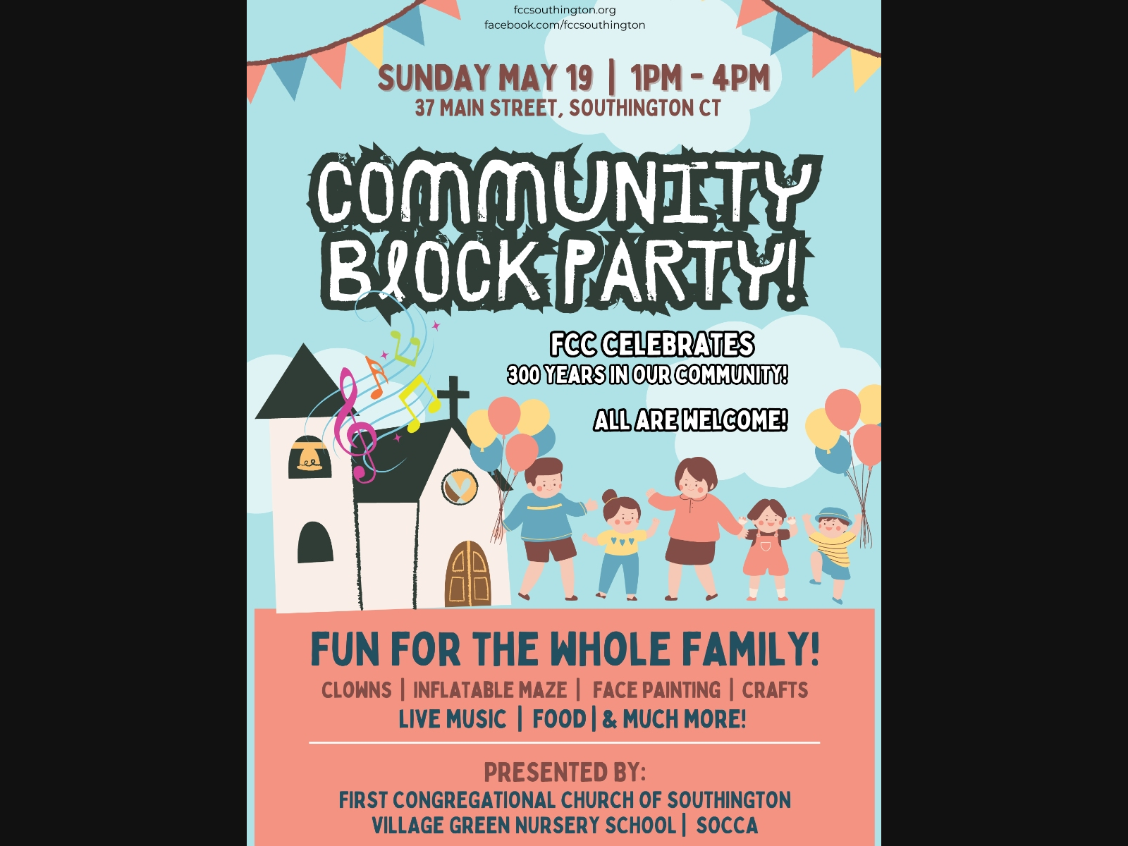 Block Party To Celebrate Southington Church's 300th | Southington, CT Patch