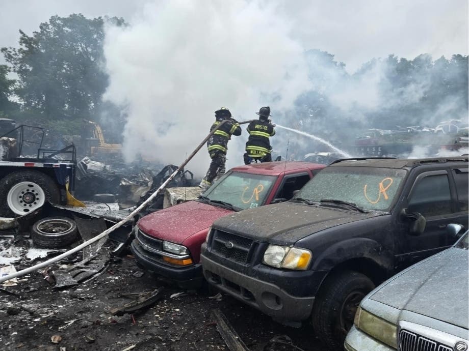 VIDEO: Firefighters Battle Massive Junkyard Fire In Southington: UPDATE ...
