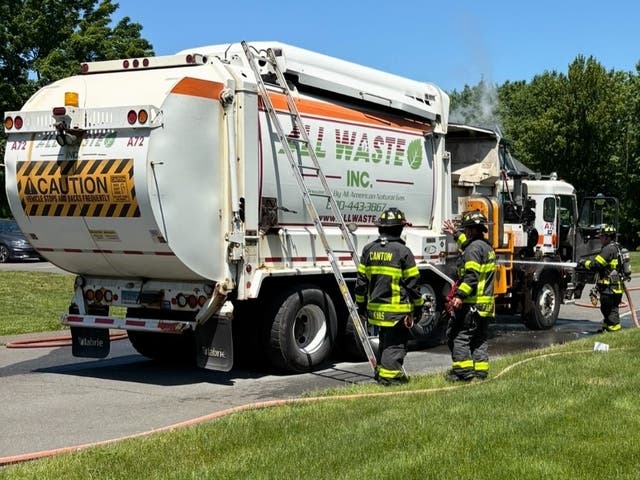 Natural Gas-Powered Garbage Truck Catches Fire In Canton: FD | Canton ...