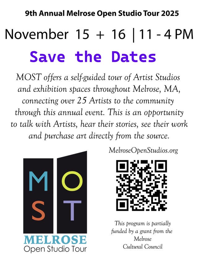 Nov 15 | Free 2-day event MELROSE OPEN STUDIOS 11/15-16 | Melrose, MA Patch