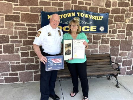 Newtown Township Police Department Honors Retiring Executive Assistant ...