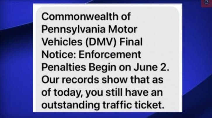 Plumstead Police Warn Of Traffic Ticket Text Scam | Doylestown, PA Patch