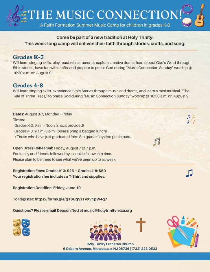 Aug 3 | Music Summer Camp! Registration Open Until June 19! | Manasquan ...