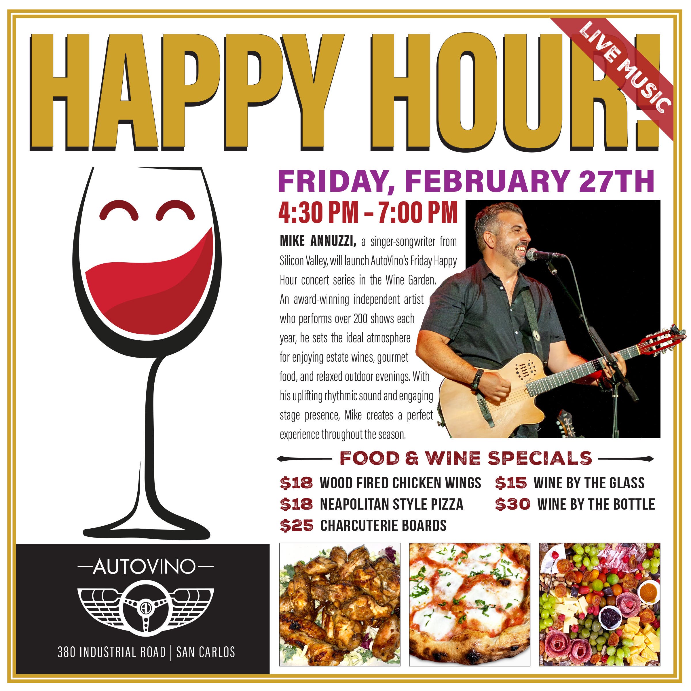 Feb 27 | Friday Happy Hour Returns to the AutoVino Wine Garden ...
