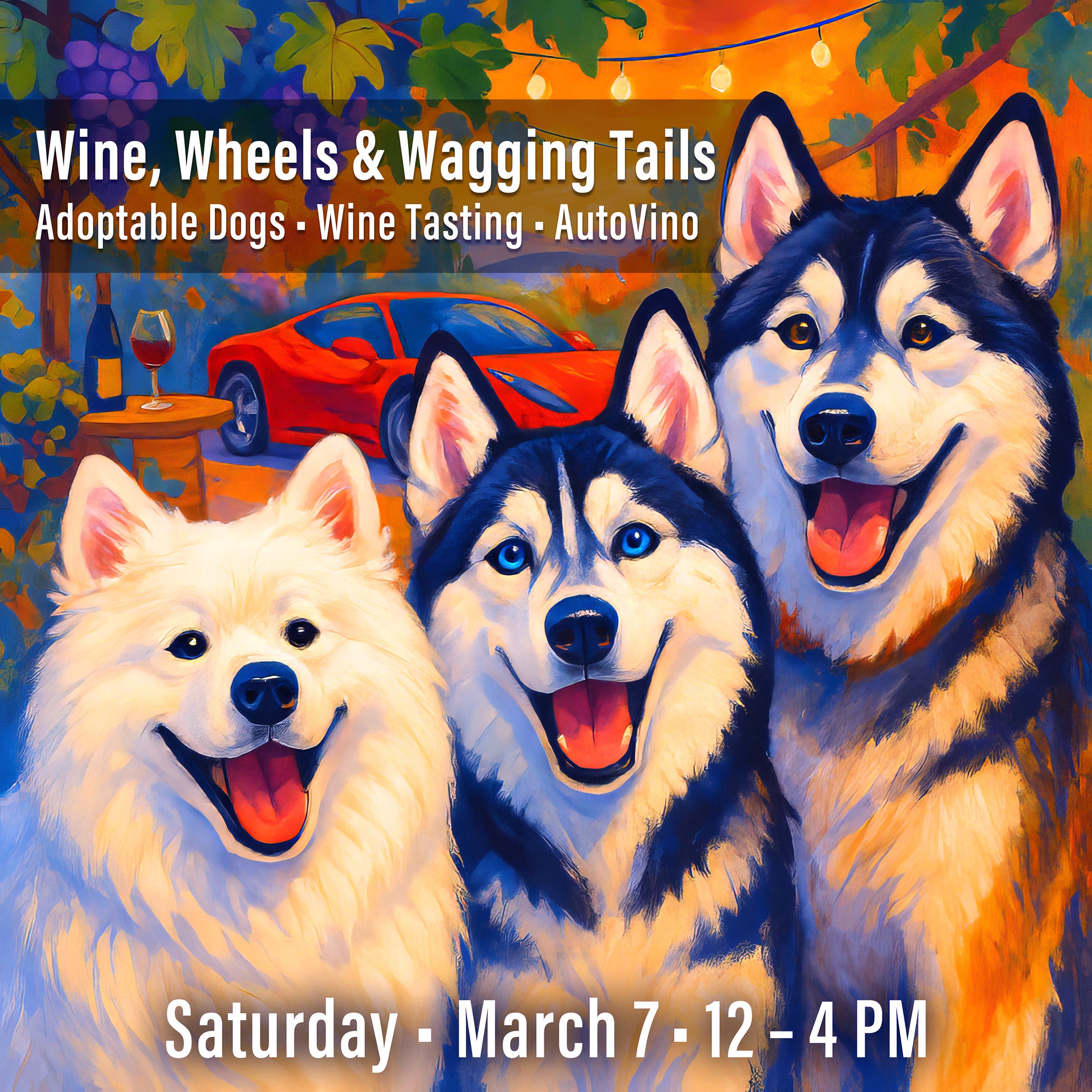 Mar 7 | Northern Breed Dog Adoption at AutoVino Wine Garden — Find Your ...