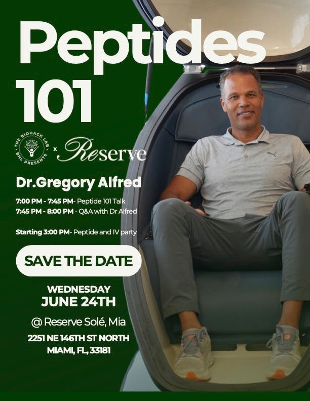 Jun 24 | The Biohack Lab Presents Peptides 101 Talk with Dr. Gregory ...