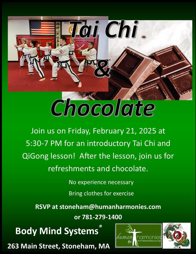 Feb 21 | Tai Chi & Chocolate | Stoneham, MA Patch