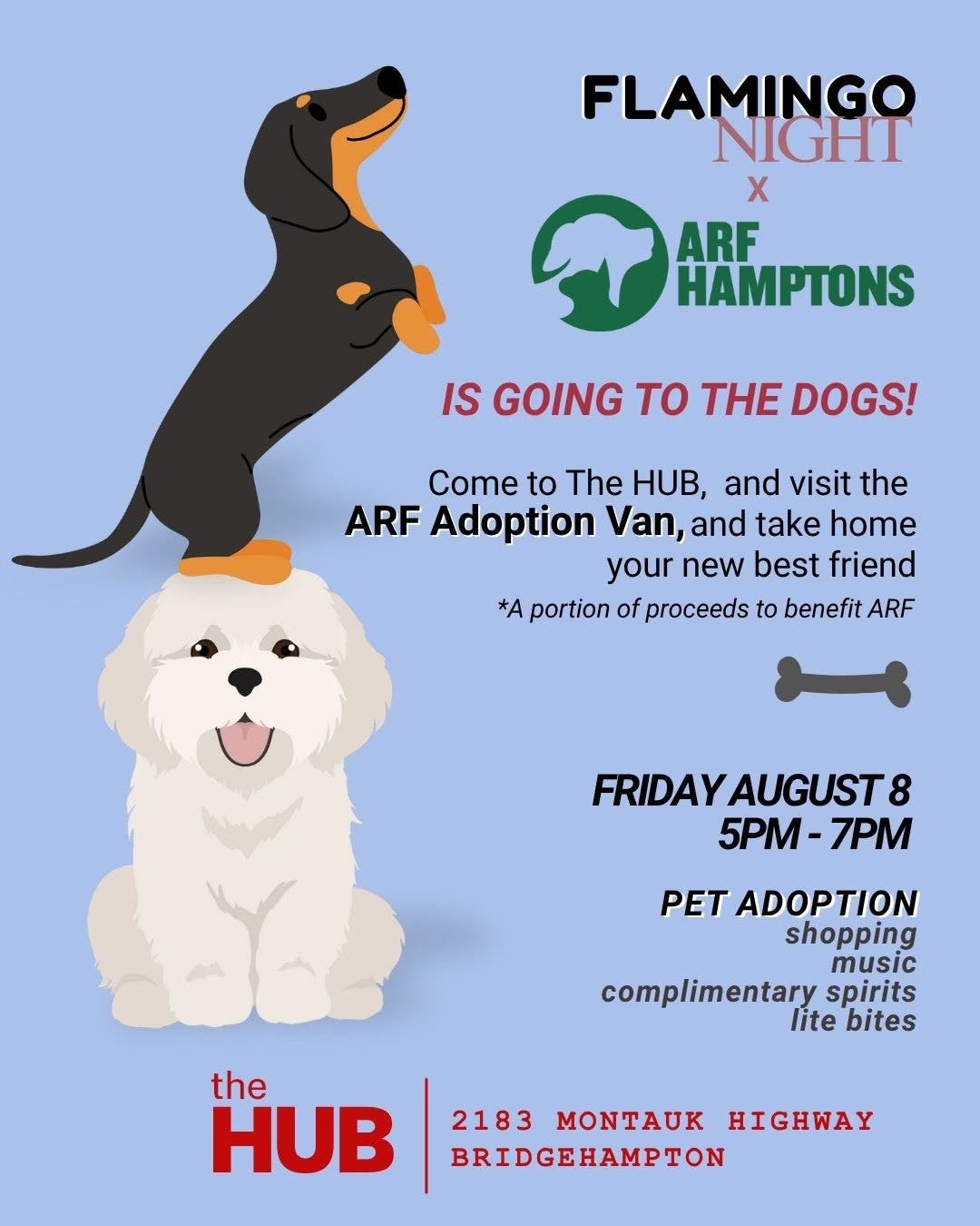 Aug 8 | Flamingo Night x ARF Hamptons at The HUB | East Hampton, NY Patch