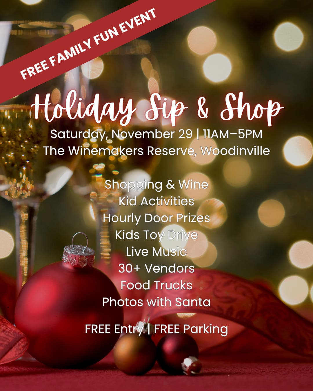 Nov 29 | Holiday Sip & Shop | Woodinville, WA Patch