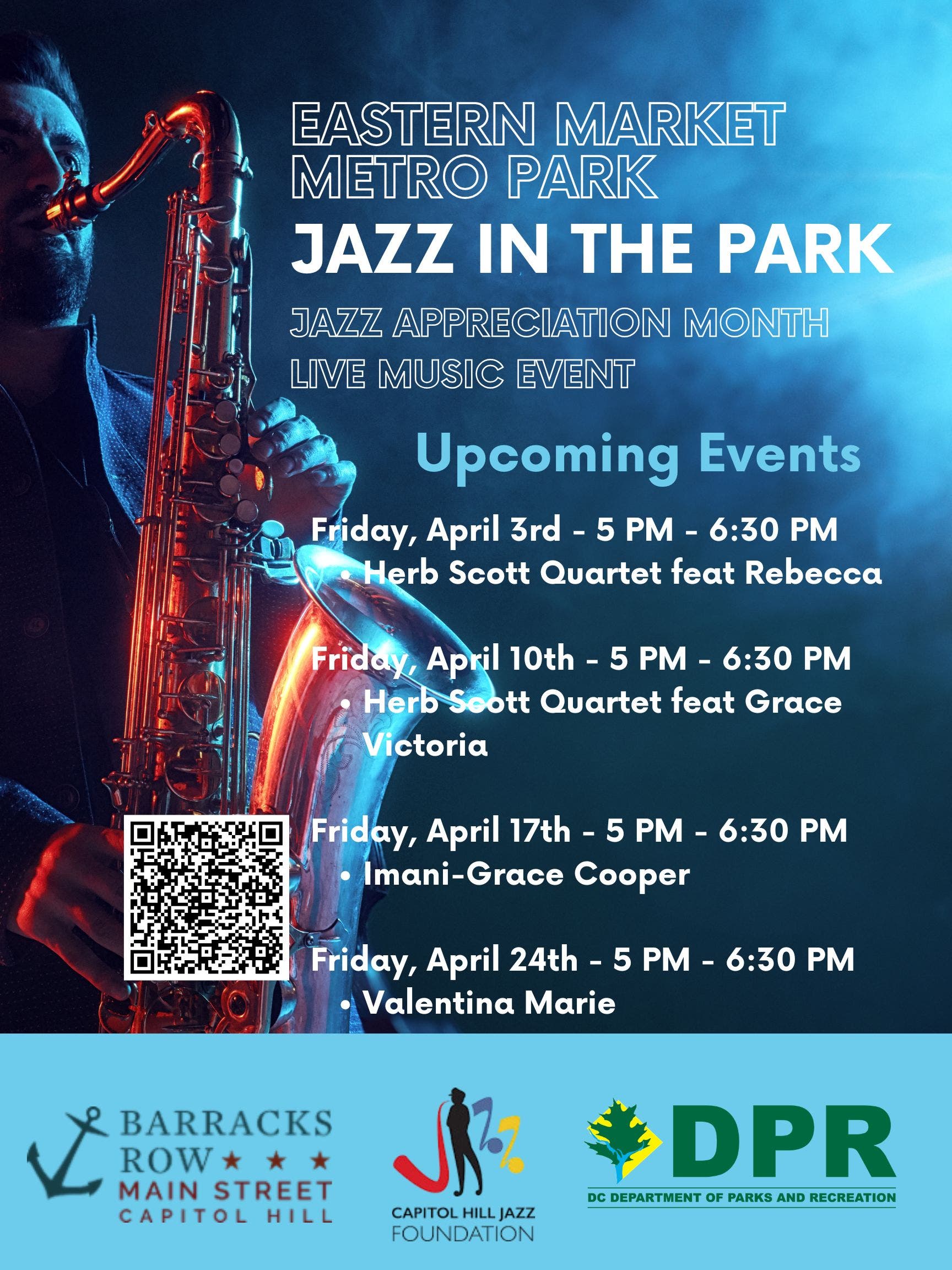 Apr 3 | Jazz In the Park - Celebration of Jazz Appreciation Month ...