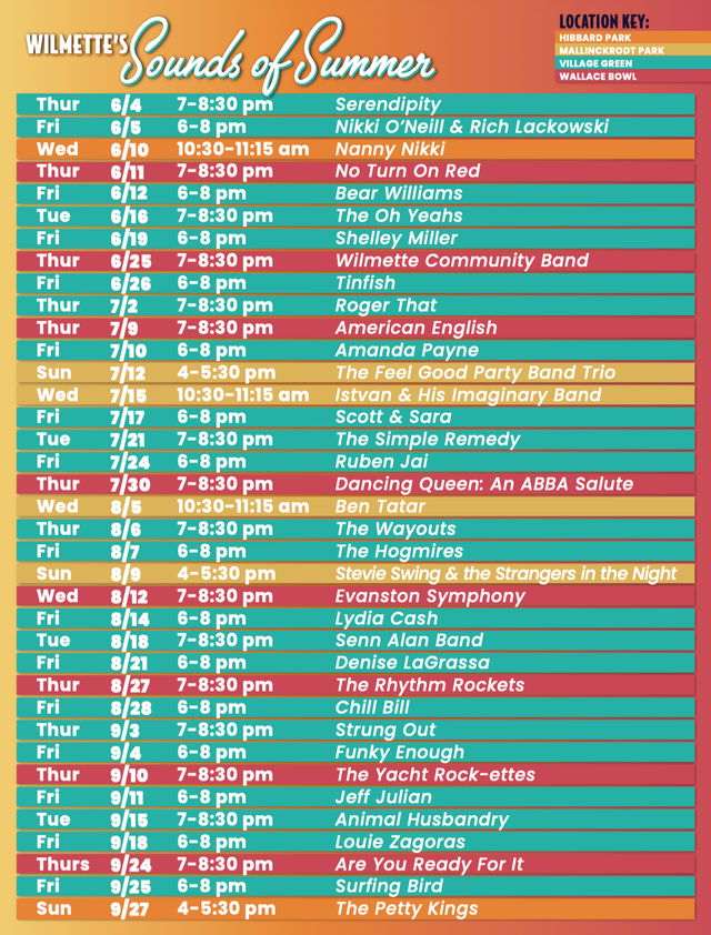 Celebrate All Summer Long During Wilmette Sounds Of Summer | Wilmette ...