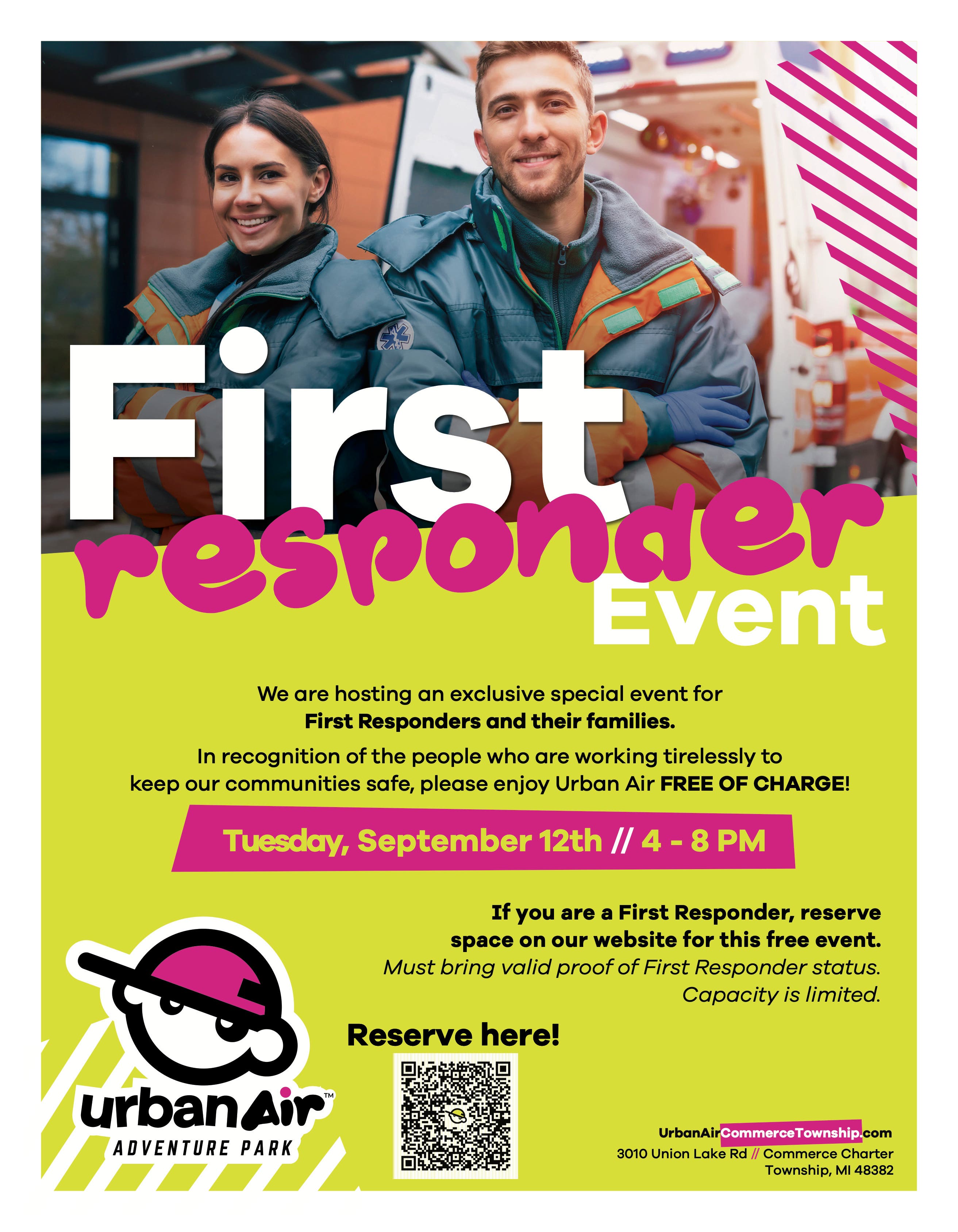 Sep 12 | First Responder's Night at Urban Air Adventure Park | Novi, MI ...