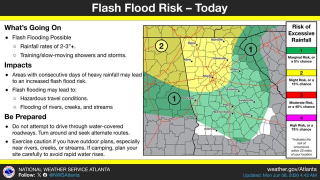 Flooding, Heavy Rain To Soak GA During Relentless Storms: See When ...
