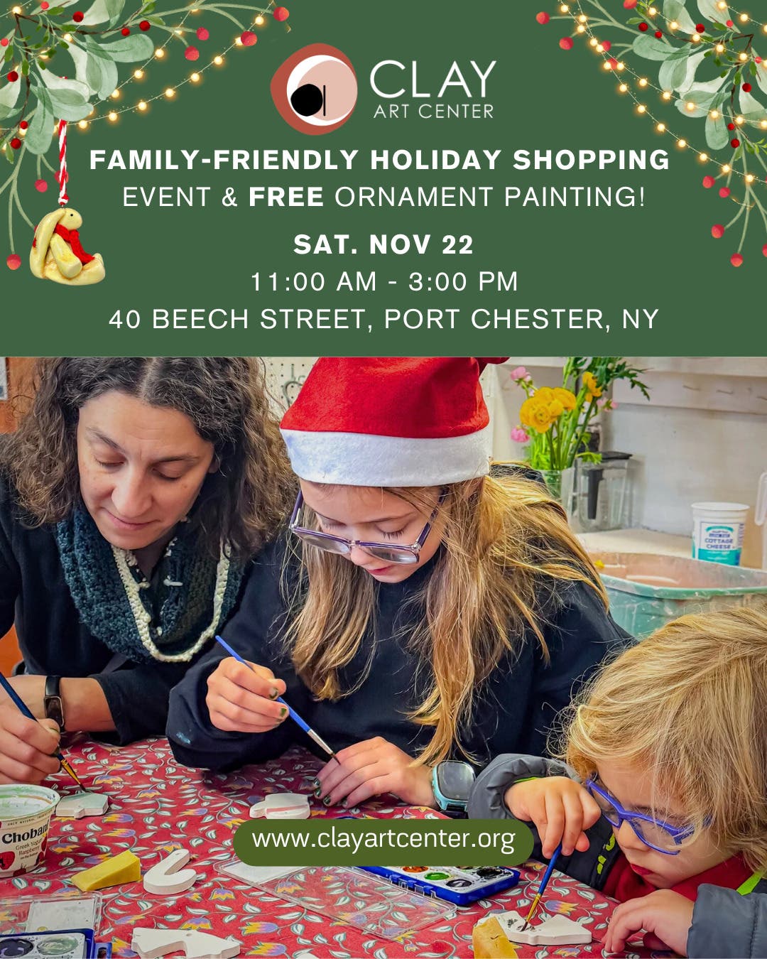 Nov 22 | Family-Friendly Shopping & Ornament Painting Event at Clay Art ...