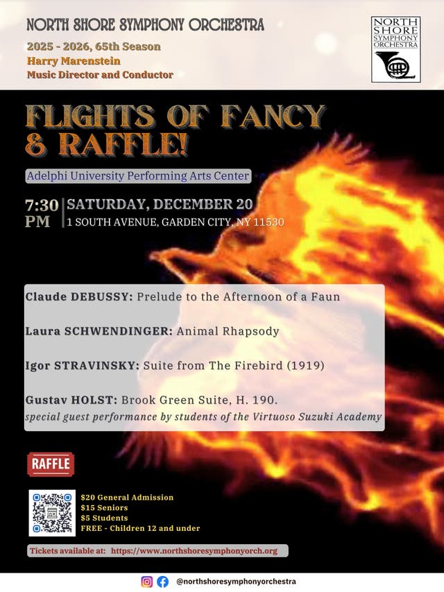 Dec 20 | North Shore Symphony Orchestra Concert “Flights of Fancy ...