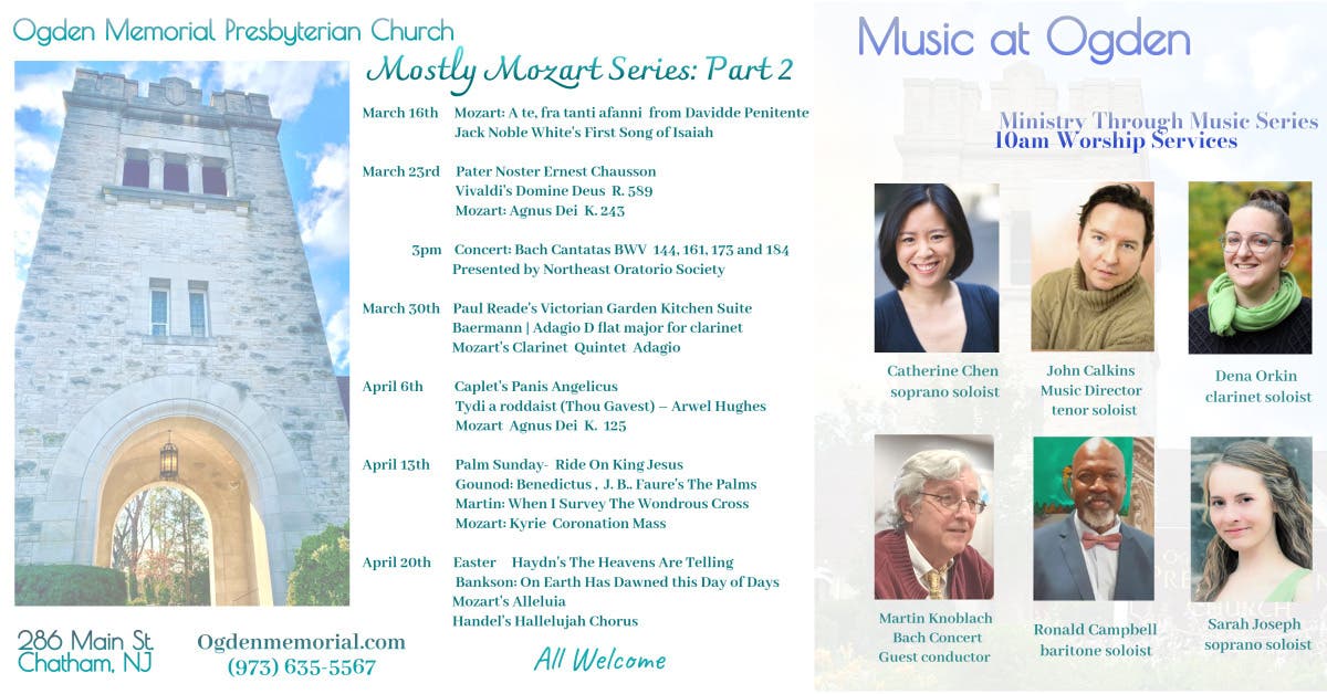 Mar 30 | Mostly Mozart Series | Chatham, NJ Patch