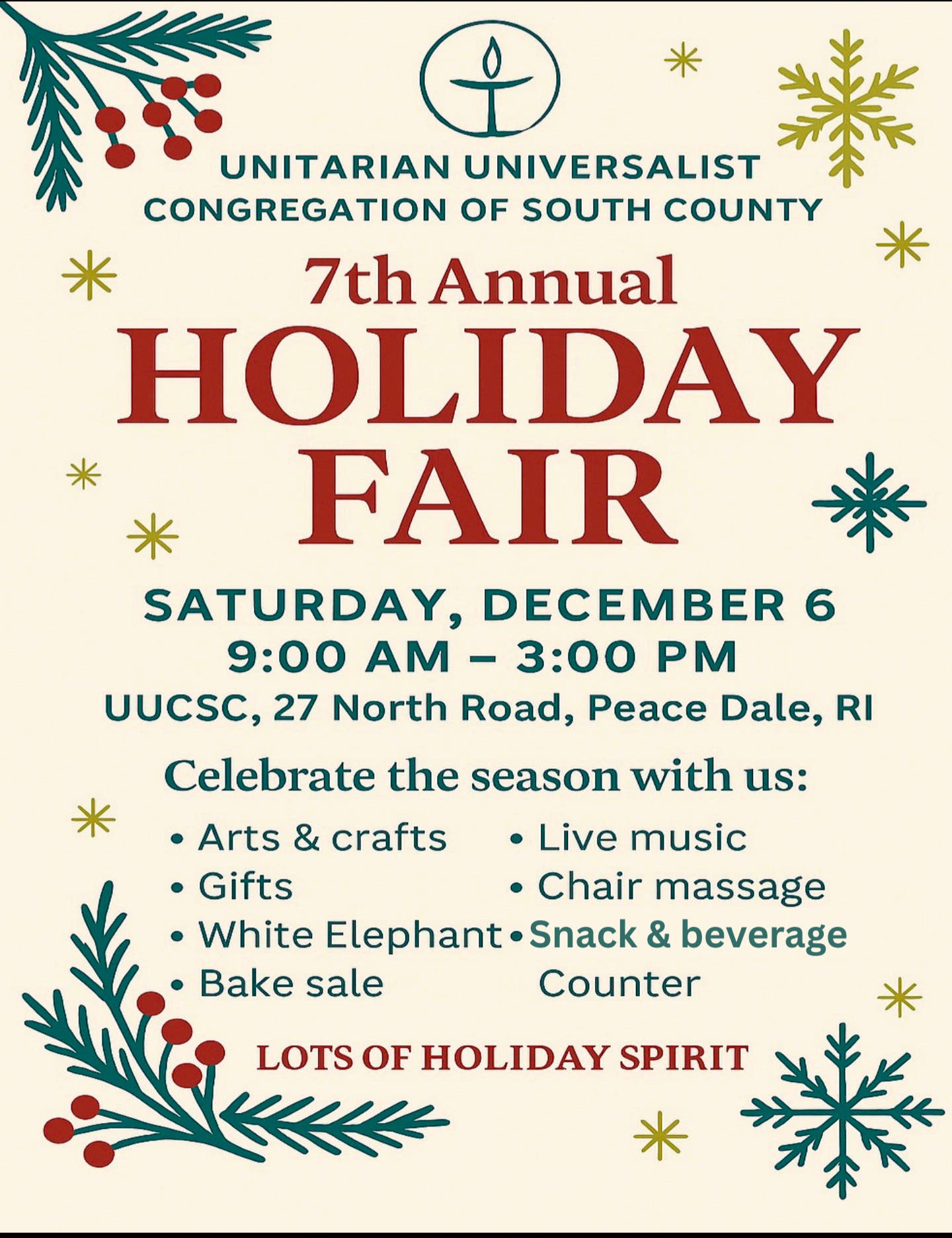 Dec 6 | Holiday Fair | Narragansett, RI Patch