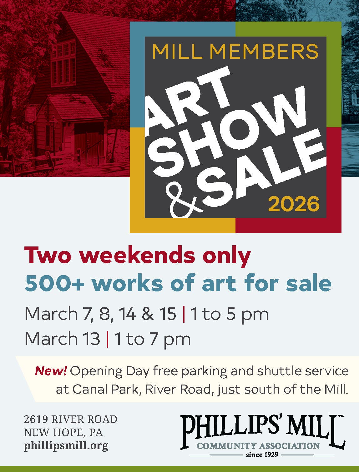 Mar 15 | FINAL DAY - Mill Members Art Show & Sale at Phillips' Mill ...