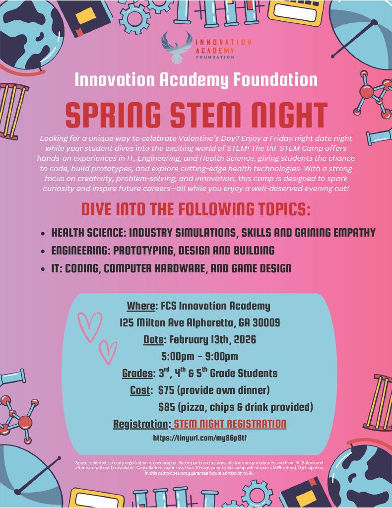 Feb 13 | Innovation Academy 3rd-5th grade STEM Night | Alpharetta, GA Patch