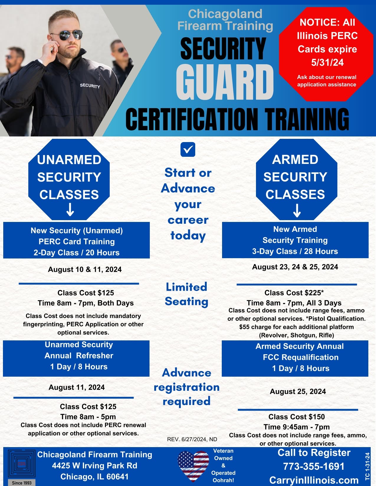 Aug 10 | Unarmed Security Classes | Chicago, IL Patch