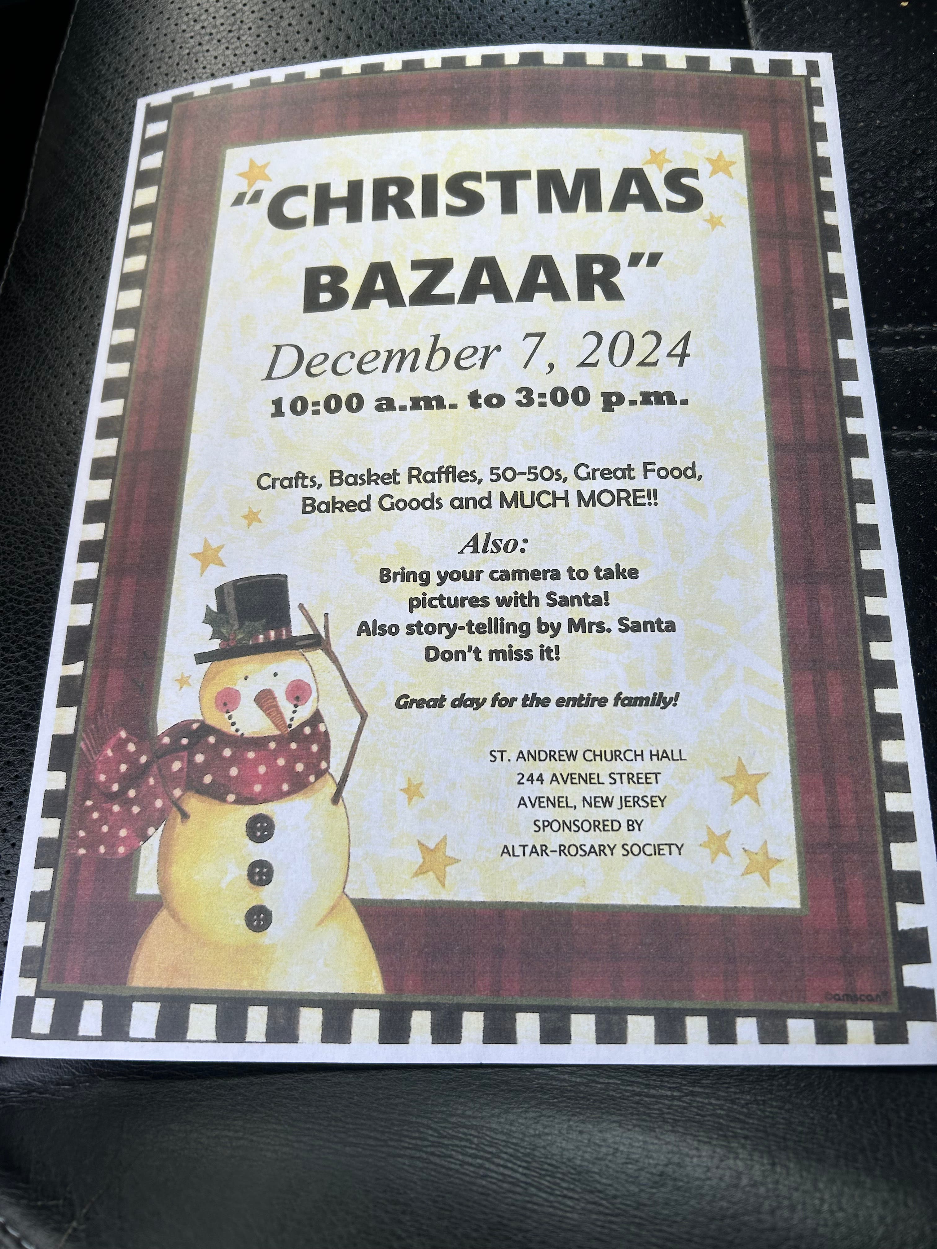 Dec 7 | St Andrew’s Christmas Bazaar | Woodbridge, NJ Patch