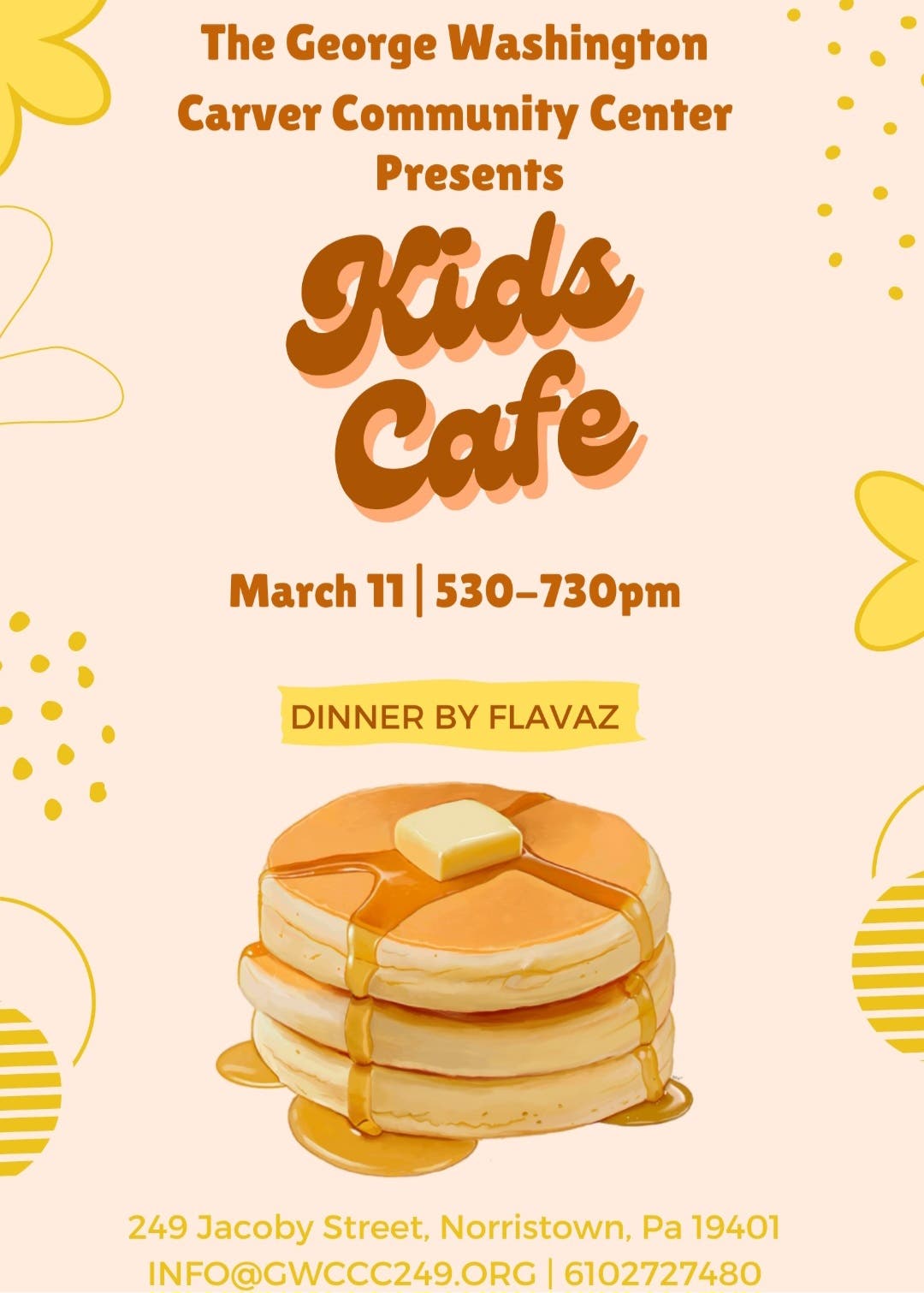 Mar 11 | Kidz Cafe | Norristown, PA Patch